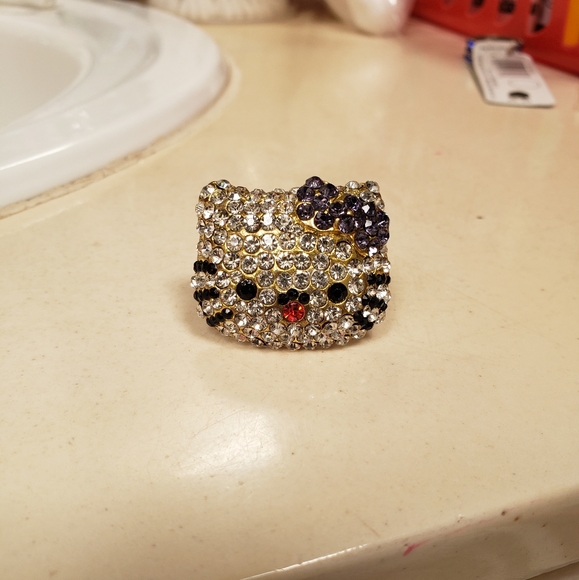 Hello Kitty | Jewelry | Hello Kitty Rhinestone Ring | Poshmark